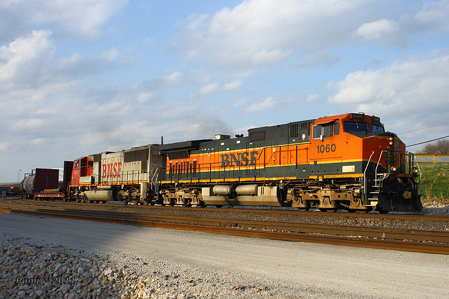 Southbound BNSF Mixed Freight Train